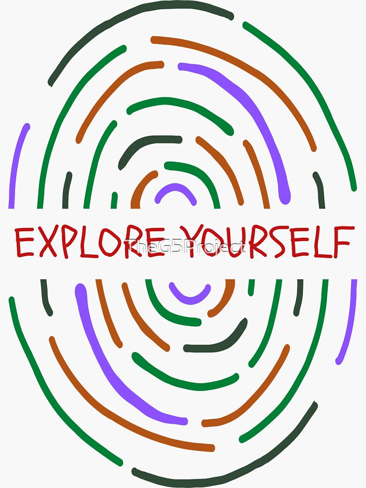 "Explore Yourself" Sticker for Sale by TheG5Project | Redbubble