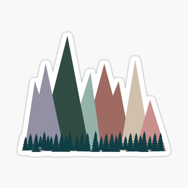 "Minimal Mountain Design" Sticker for Sale by RinkeDesignsCo | Redbubble