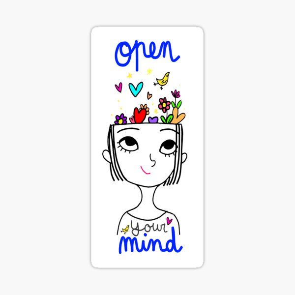 "Open your mind" Sticker for Sale by claudiacfr | Redbubble