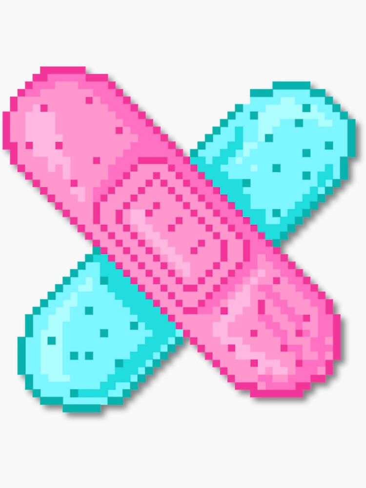 "Pixel patch" Sticker for Sale by GoodVibes1111 | Redbubble