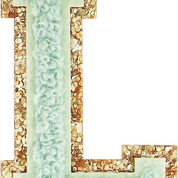 "Preppy Mint Varsity Letter L" Sticker for Sale by ktp100 | Redbubble