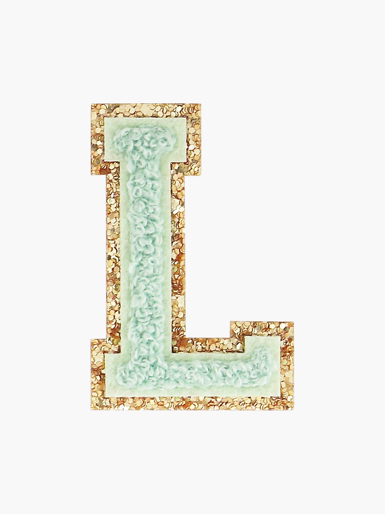 "Preppy Mint Varsity Letter L" Sticker for Sale by ktp100 | Redbubble
