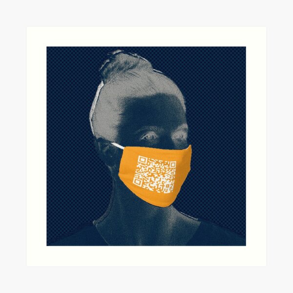 "QR code face" Art Print for Sale by Calpepper | Redbubble