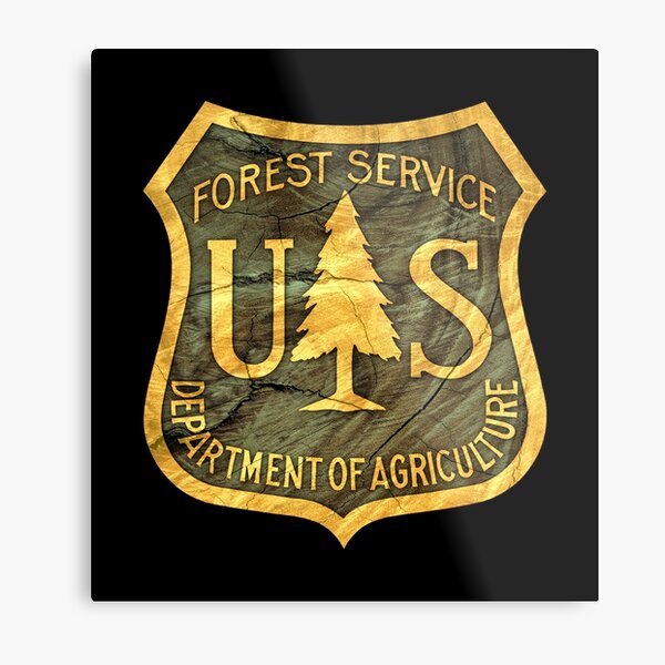 "U.S. Forest Service Logo (Rendered on Wood Texture)" Metal Print by ...