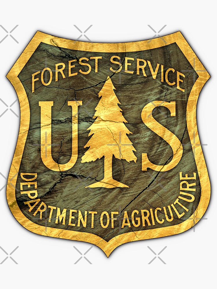 "U.S. Forest Service Logo (Rendered on Wood Texture)" Sticker for Sale ...