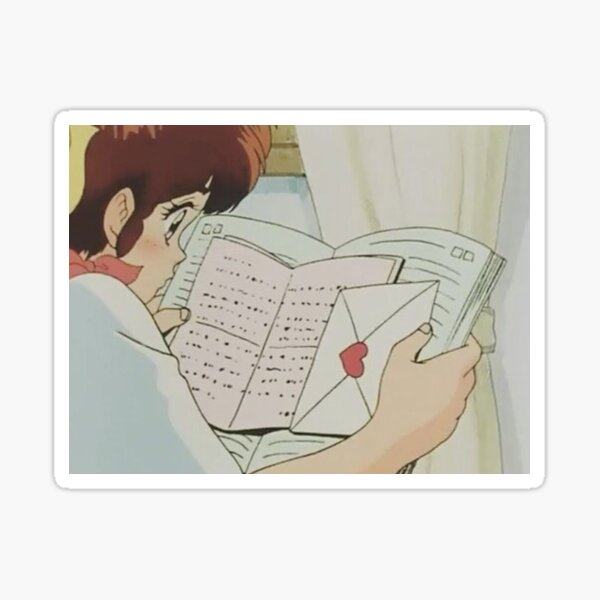"anime love letter " Sticker for Sale by imsorrywomen | Redbubble