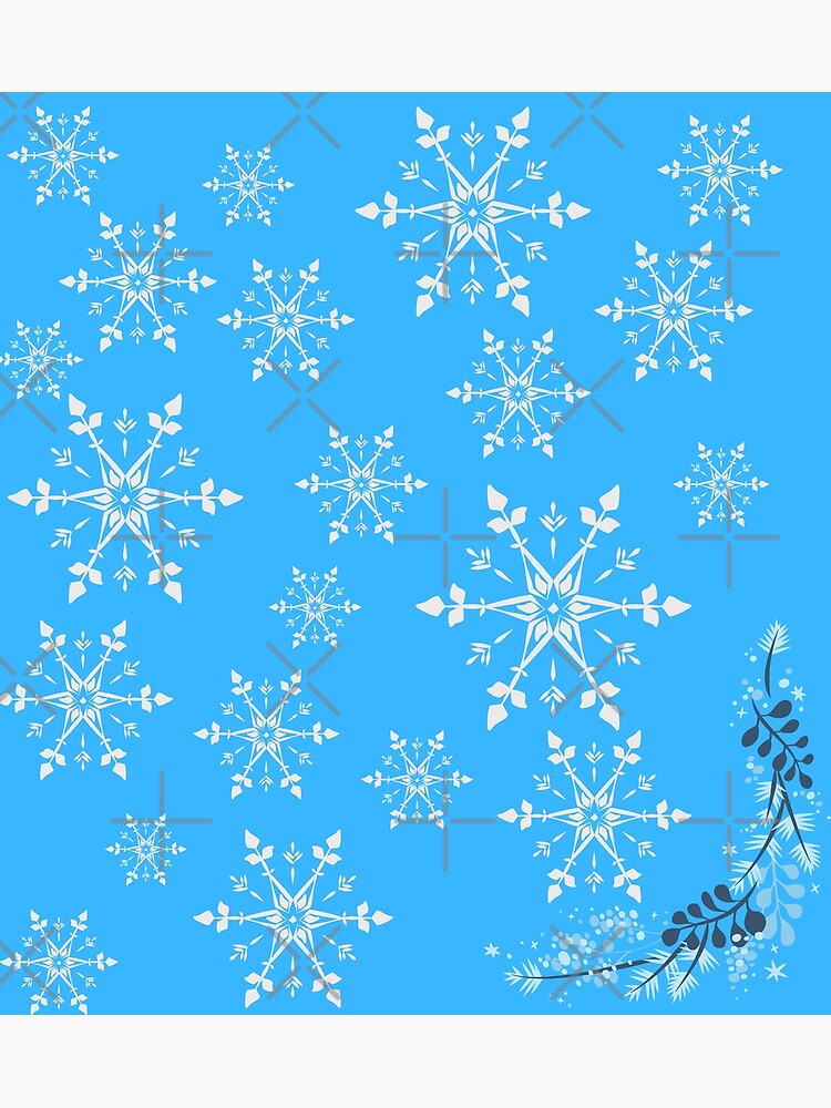 "Snow flakes" Poster by Yashodagiri111 | Redbubble