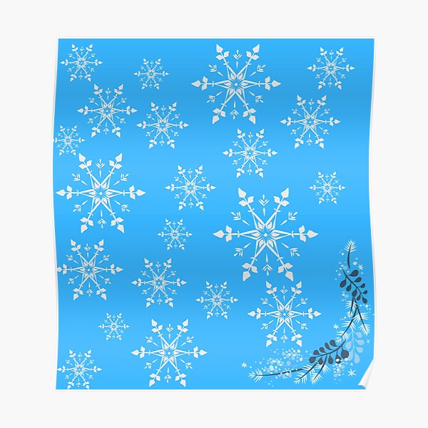 "Snow flakes" Poster by Yashodagiri111 | Redbubble