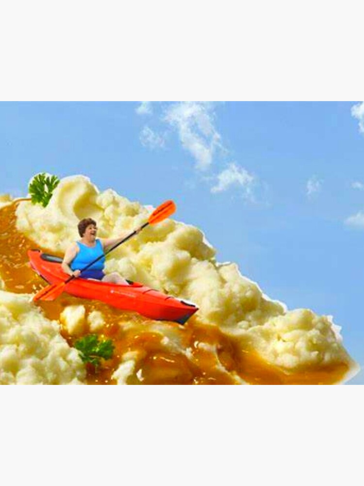 "Thanksgiving Gravy Boat Mashed Potato River" Poster for Sale by ...