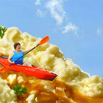 "Thanksgiving Gravy Boat Mashed Potato River" Poster for Sale by ...
