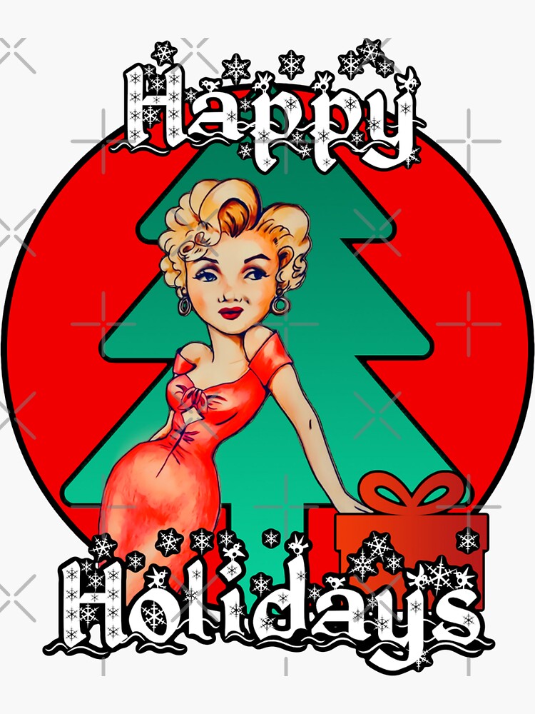 "Bombshell Holiday" Sticker by RoGoArt | Redbubble
