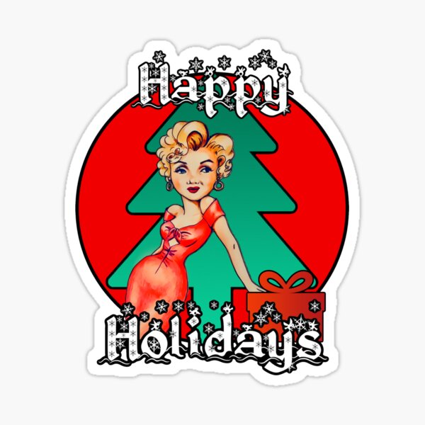 "Bombshell Holiday" Sticker by RoGoArt | Redbubble