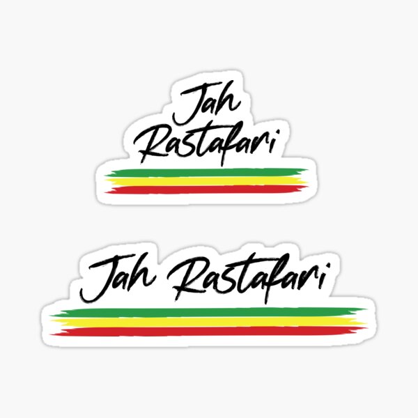 "Jah Rastafari" Sticker by RastaMerch | Redbubble