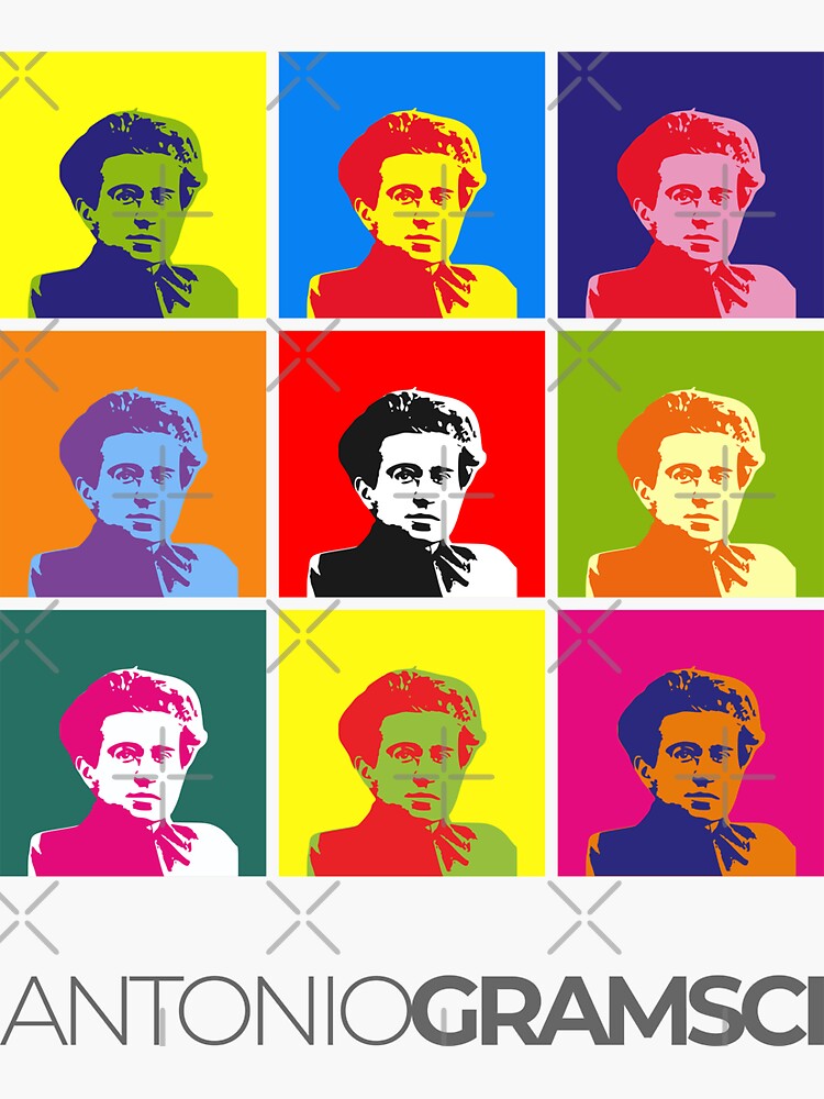 "Antonio Gramsci pop-art poster portrait" Sticker for Sale by ...