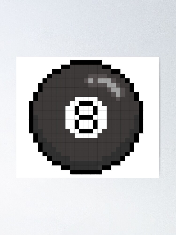 "Billiards Pool Magic 8-ball Essential "Magic 8-bit ball"" Poster by ...