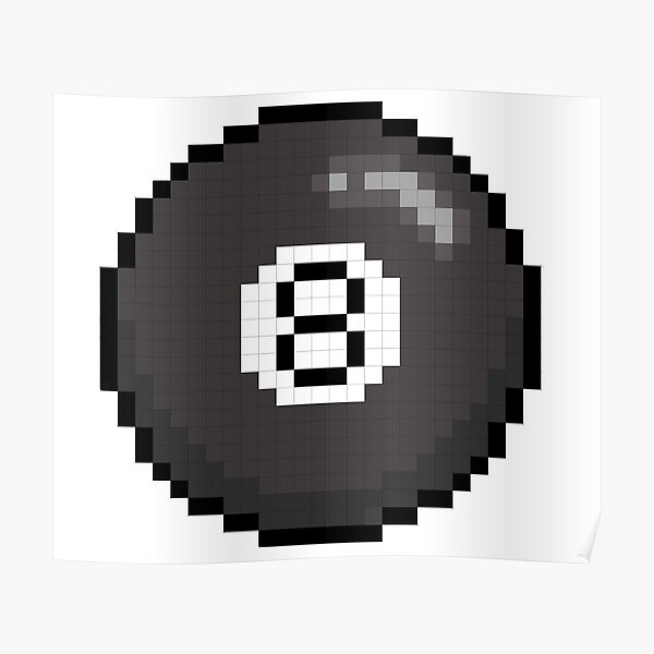 "Billiards Pool Magic 8-ball Essential "Magic 8-bit ball"" Poster by ...
