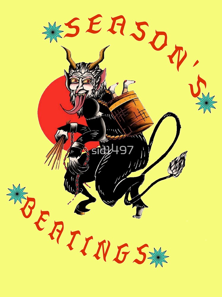 "Season's beatings from Krampus" Sticker by sid1497 | Redbubble