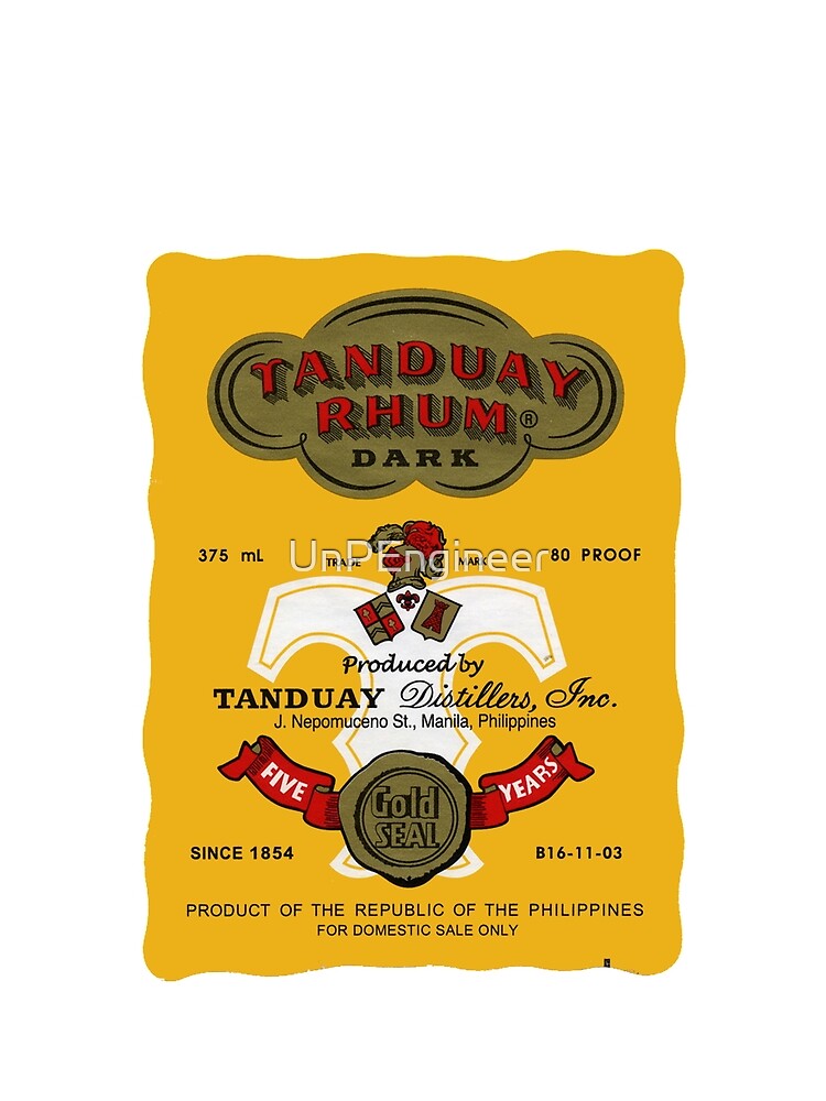 "Tanduay rhum" T-shirt for Sale by UnPEngineer | Redbubble | rum ...