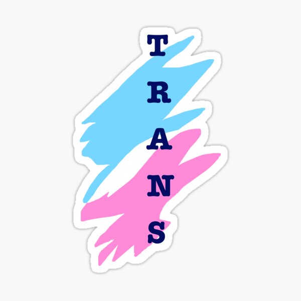 "TRANS" Sticker by LittleRedChucks | Redbubble