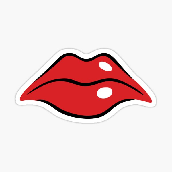 "sad lips " Sticker for Sale by Bubblegirl17 | Redbubble