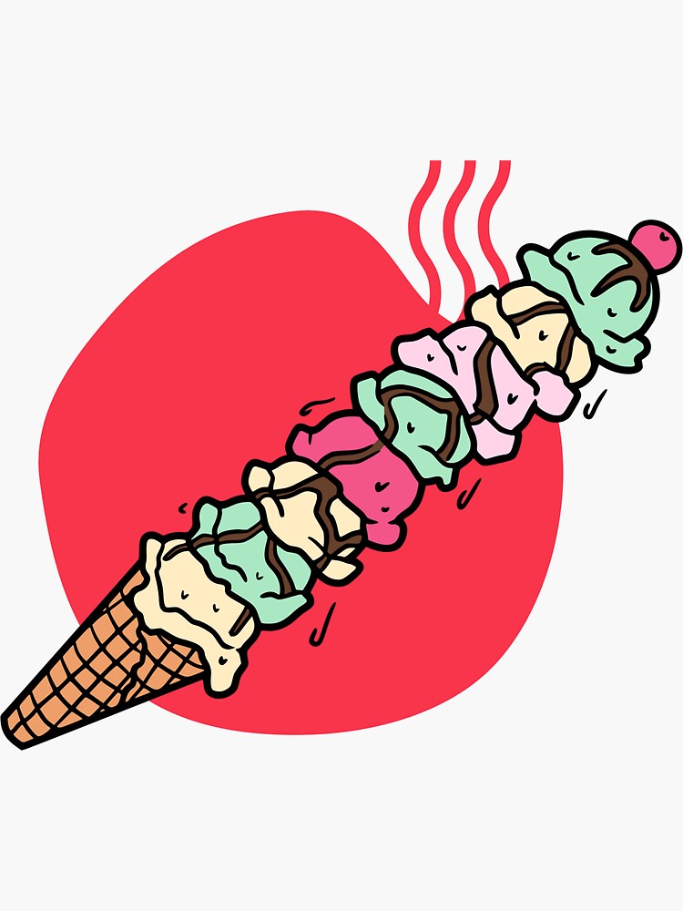 "VANILLA ICE CREAM" Sticker for Sale by CatchyTees4U | Redbubble
