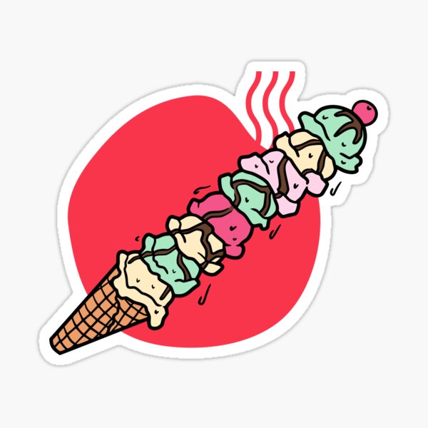 "VANILLA ICE CREAM" Sticker for Sale by CatchyTees4U | Redbubble