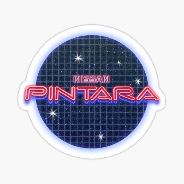 "Nissan Pintara Neon Emblem" Sticker for Sale by lithoman2 | Redbubble