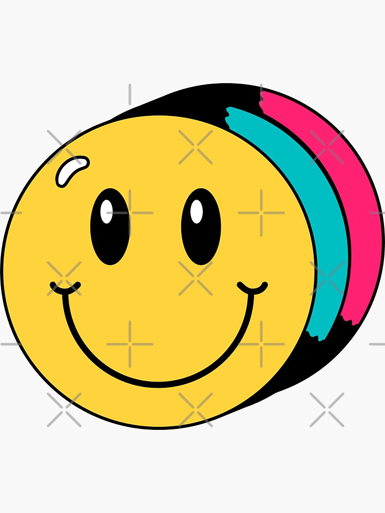 "Nostalgic Smiley - Retro Vintage Vibes" Sticker for Sale by sgkrishna ...