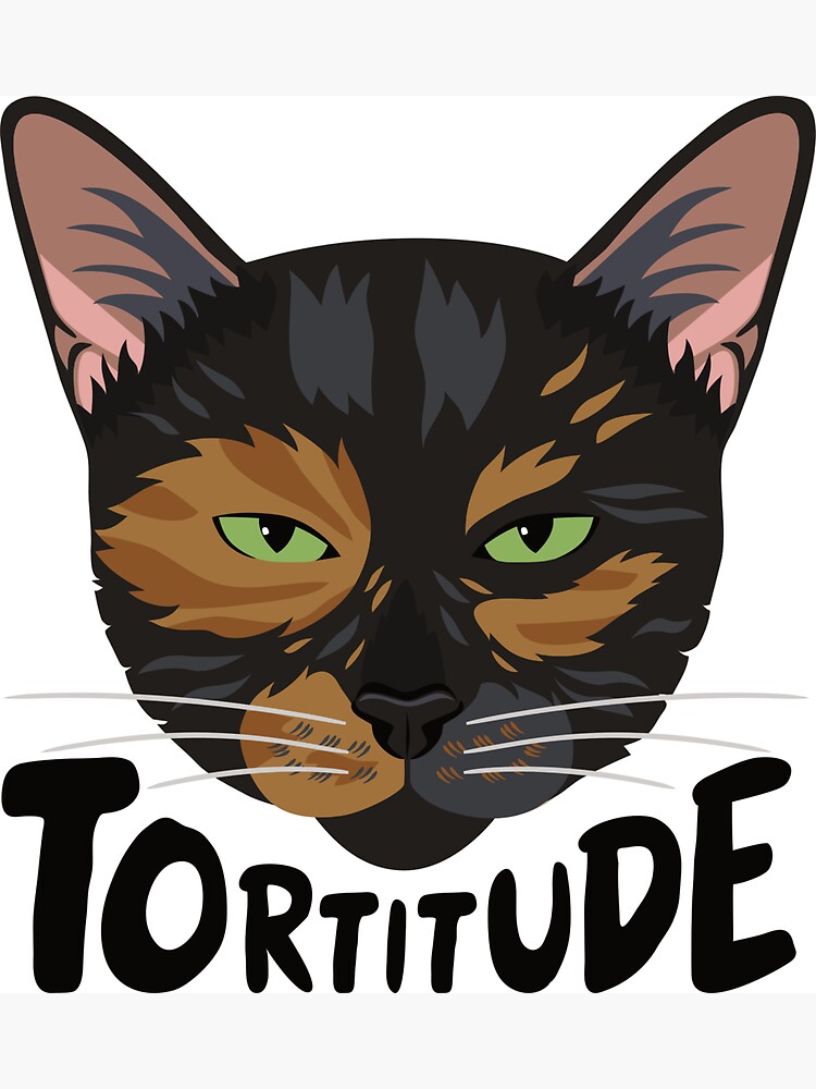 "Tortoiseshell Cat Tortitude" Magnet for Sale by TortieCatz | Redbubble