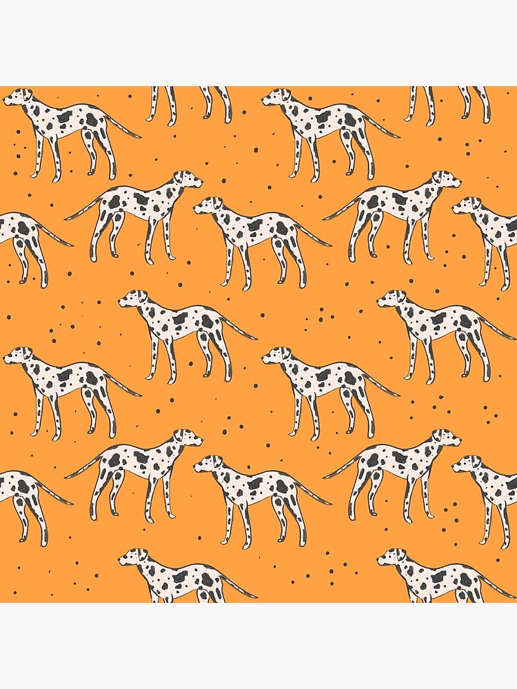 "Dalmatians - Orange Background with Sticker pack" Poster by ...