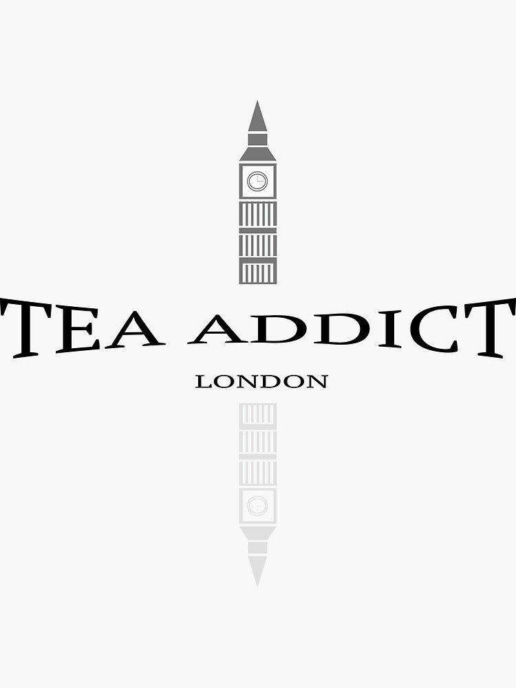 "TEA ADDICT" Sticker for Sale by MBDART | Redbubble