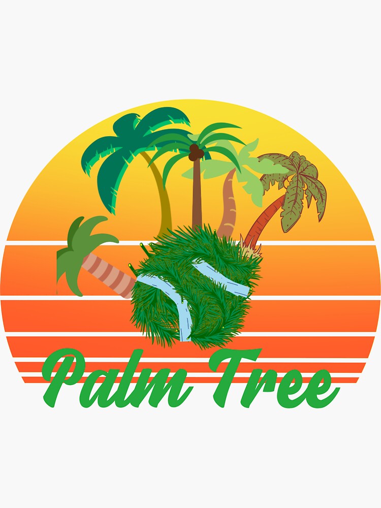 "Palm tree, pun" Sticker for Sale by LukIlie-merch | Redbubble