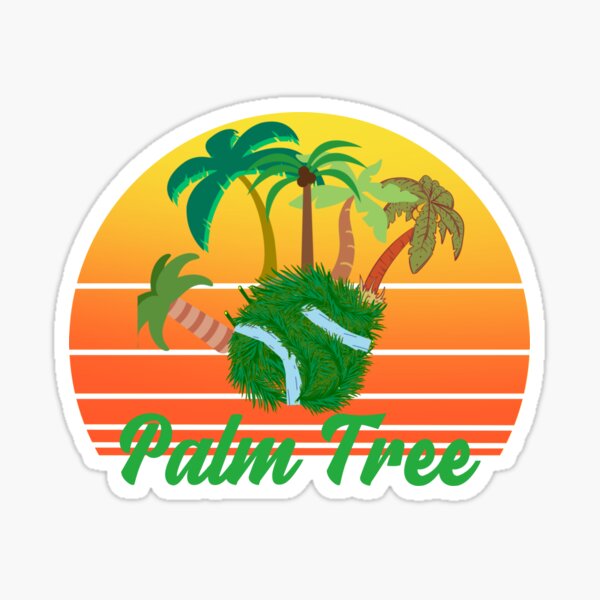 "Palm tree, pun" Sticker for Sale by LukIlie-merch | Redbubble