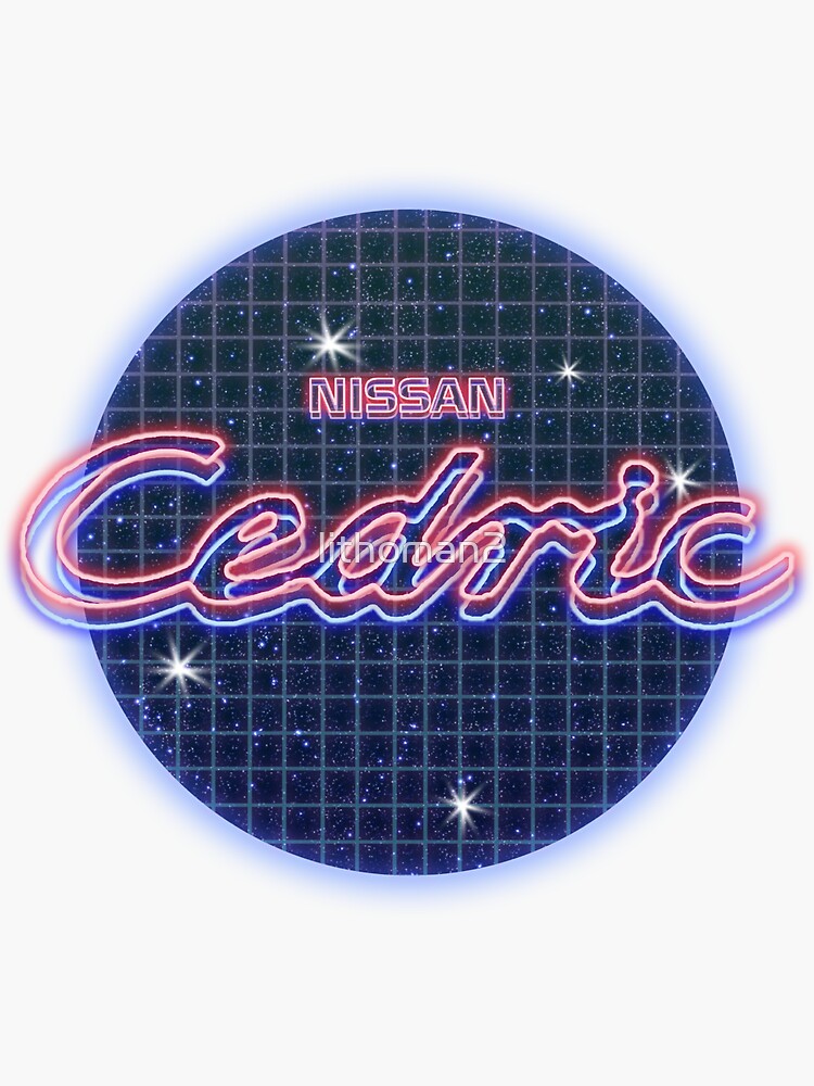 "Nissan Cedric Neon Emblem" Sticker for Sale by lithoman2 | Redbubble