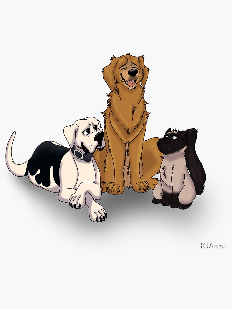 "Homeward Bound: The Incredible Journey" Sticker by KJArtist | Redbubble