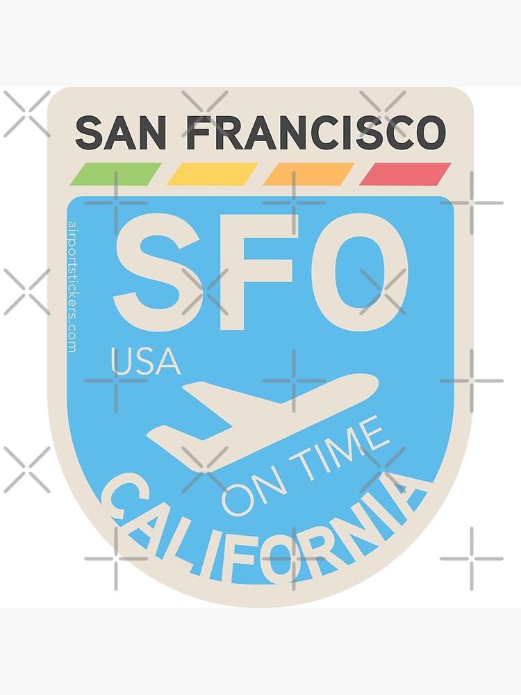 "San Francisco airport code v-colors" Poster for Sale by Aviators ...