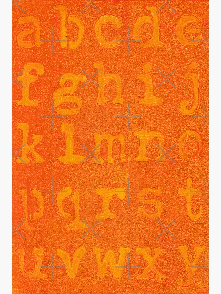 "Alphabet pattern in orange color" Photographic Print by sarabengtsson ...