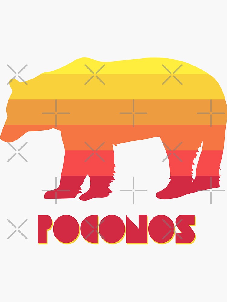 "Poconos Bear" Sticker by esskay | Redbubble