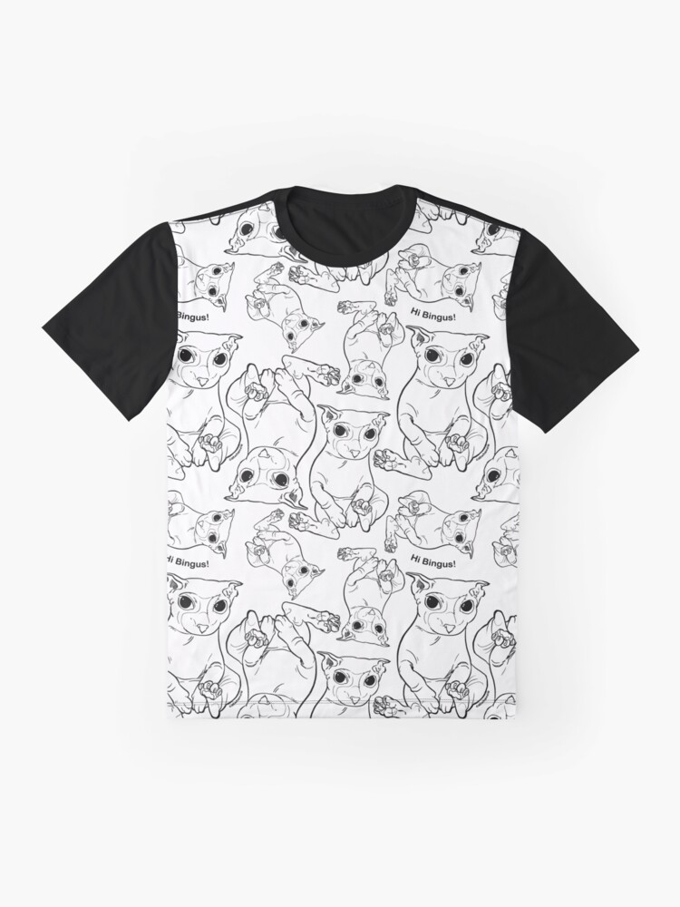 "Hi Bingus Cat Repeating lineart pattern" T-shirt for Sale by emwheezie ...