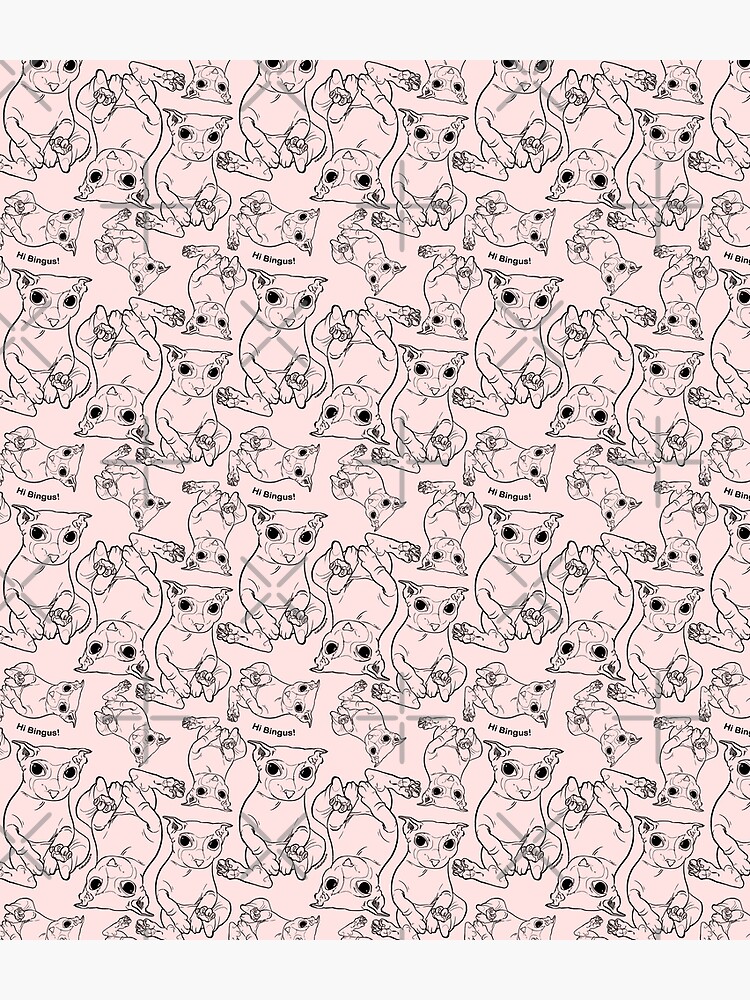 "Hi Bingus Cat Repeating lineart pattern" Backpack for Sale by ...