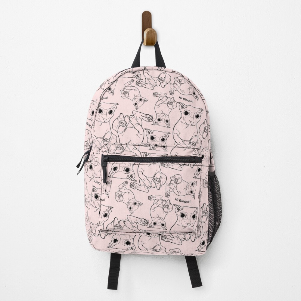 "Hi Bingus Cat Repeating lineart pattern" Backpack for Sale by ...