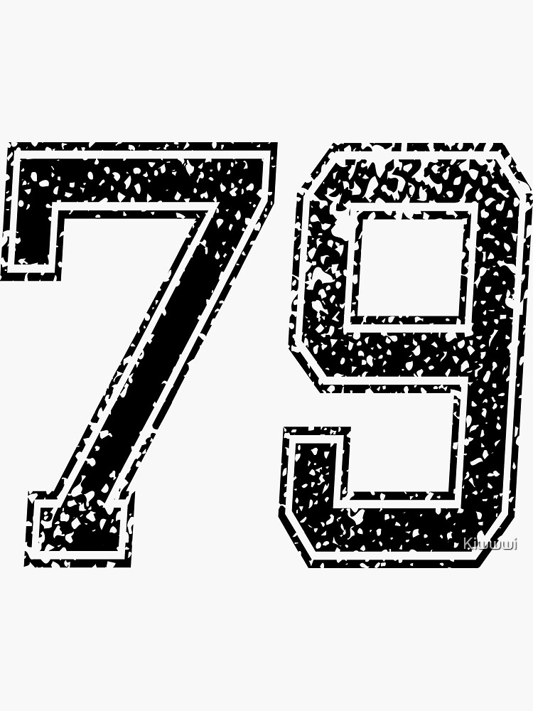 "79 Number Basketball Seventy Nine Football" Sticker for Sale by Kiwwwi ...