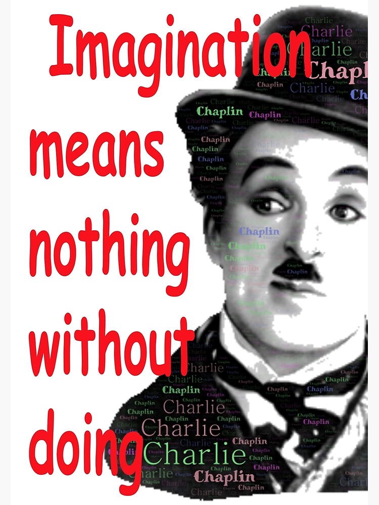 Lámina fotográfica «Charlie chaplin, Word claud art, charlie chaplin ...