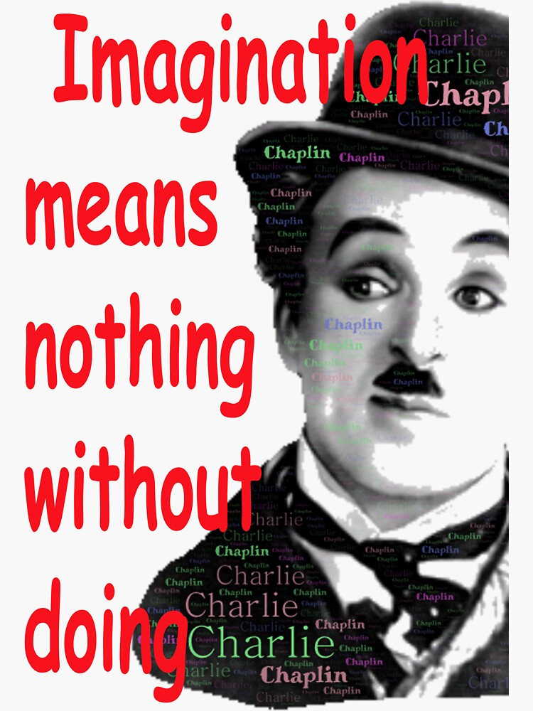 Pegatina «Charlie chaplin, Word claud art, charlie chaplin word claud ...