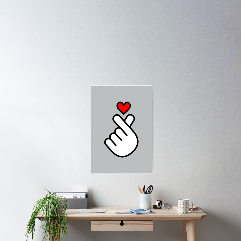 "K Pop, Heart, Kpop, Symbol, K-pop Hand, Fingers, I love, Music" Poster ...