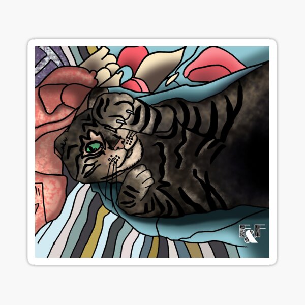 "Fascination & Frustration - Wiggins Cat" Sticker for Sale by ...