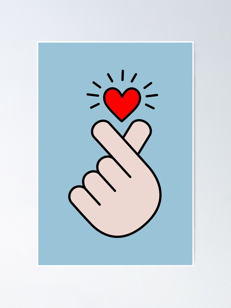 "K Pop, Heart, Kpop, Symbol, K-pop Hand, Fingers, I love, Music" Poster ...
