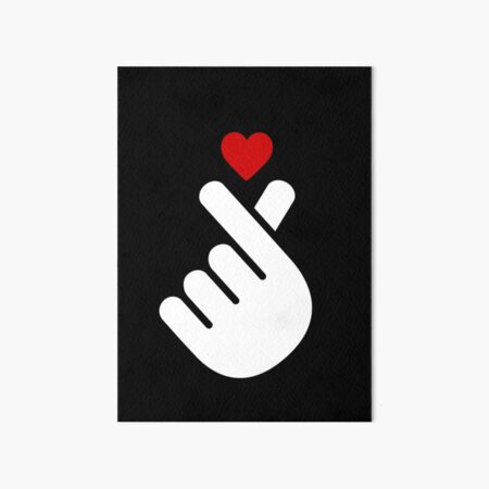 Impression rigide « K Pop, Coeur, Kpop, Symbole, K-pop Main, Doigts, J ...