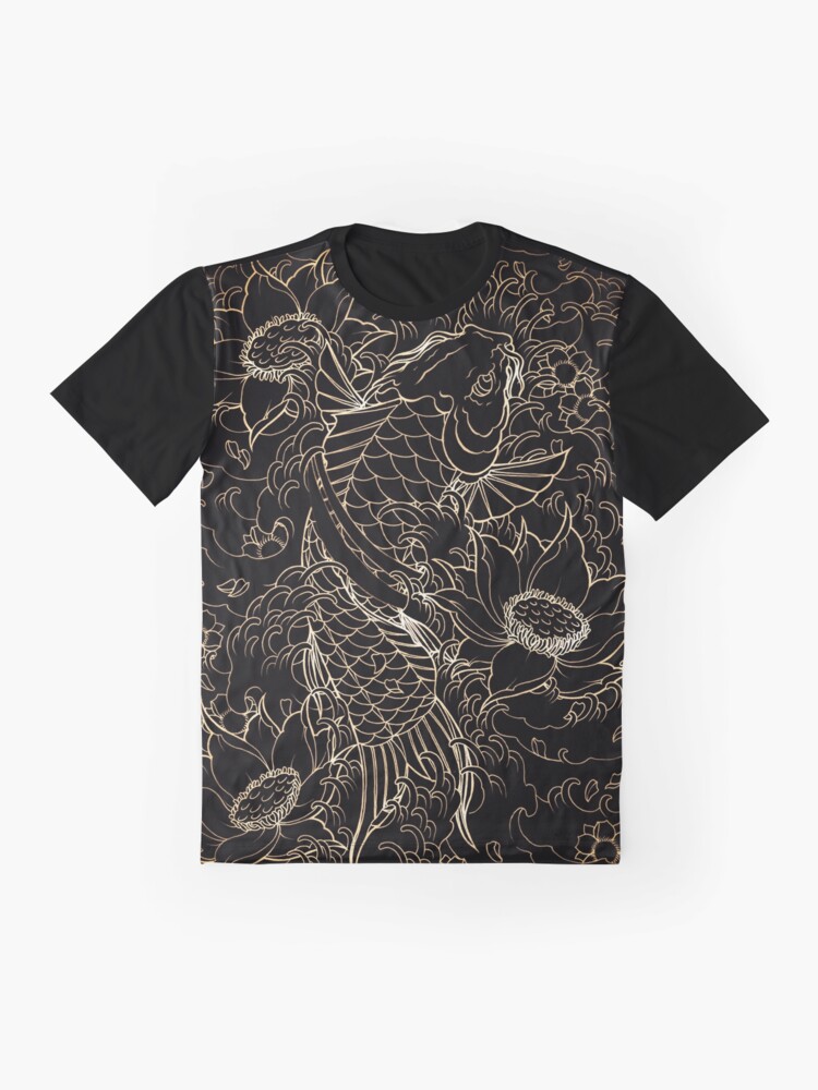 "Koi Fish and Flower Design" T-shirt for Sale by cias | Redbubble ...