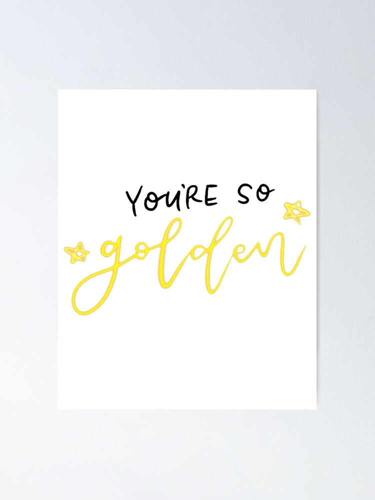 "Harry Styles You're So Golden Song Artwork Cover Design" Poster by Now ...